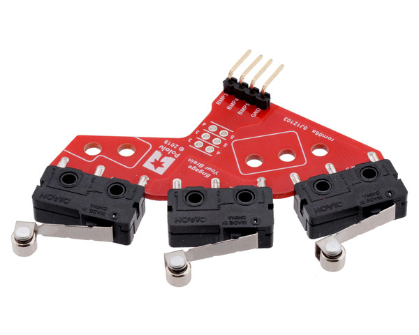 Pololu - Left Bumper Switch Assembly for Romi/TI-RSLK MAX (Through-Hole ...