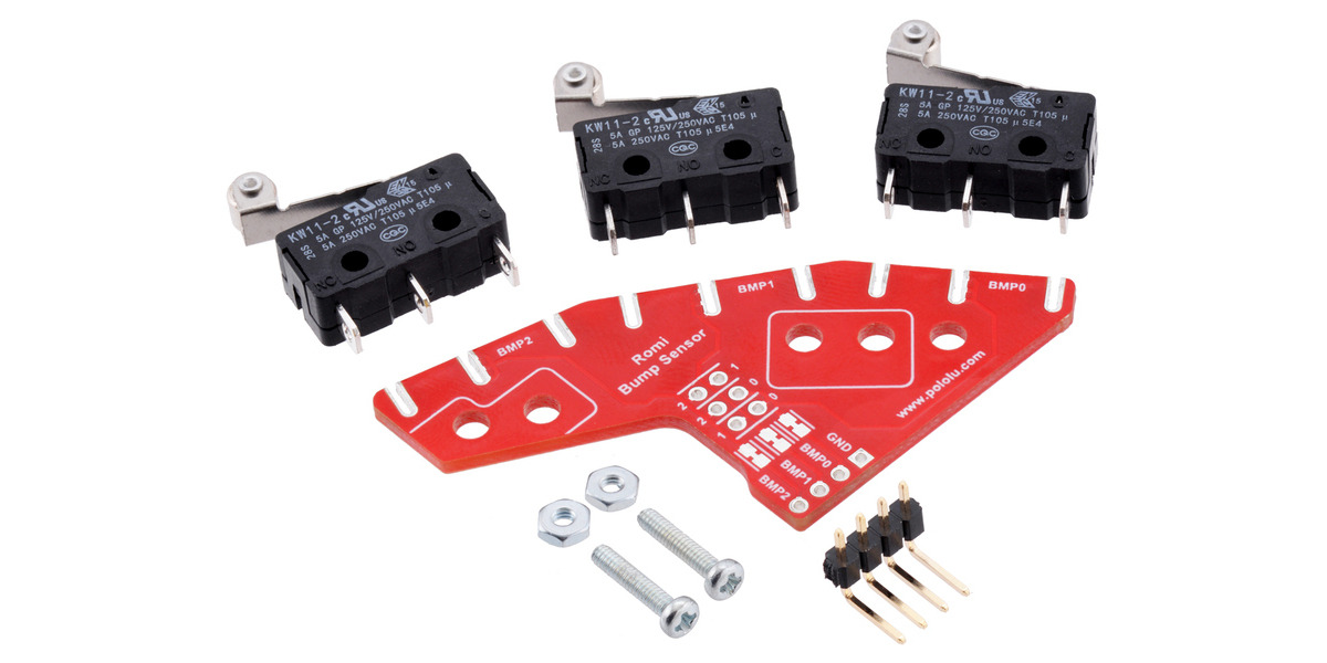 Pololu - Bumper Switch Kit for Romi/TI-RSLK MAX (Not Soldered, Can Be ...