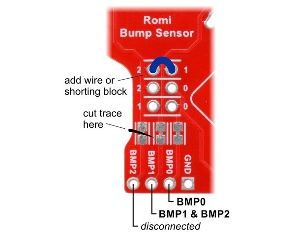Pololu - Left Bumper Switch Assembly for Romi/TI-RSLK MAX (Through-Hole ...