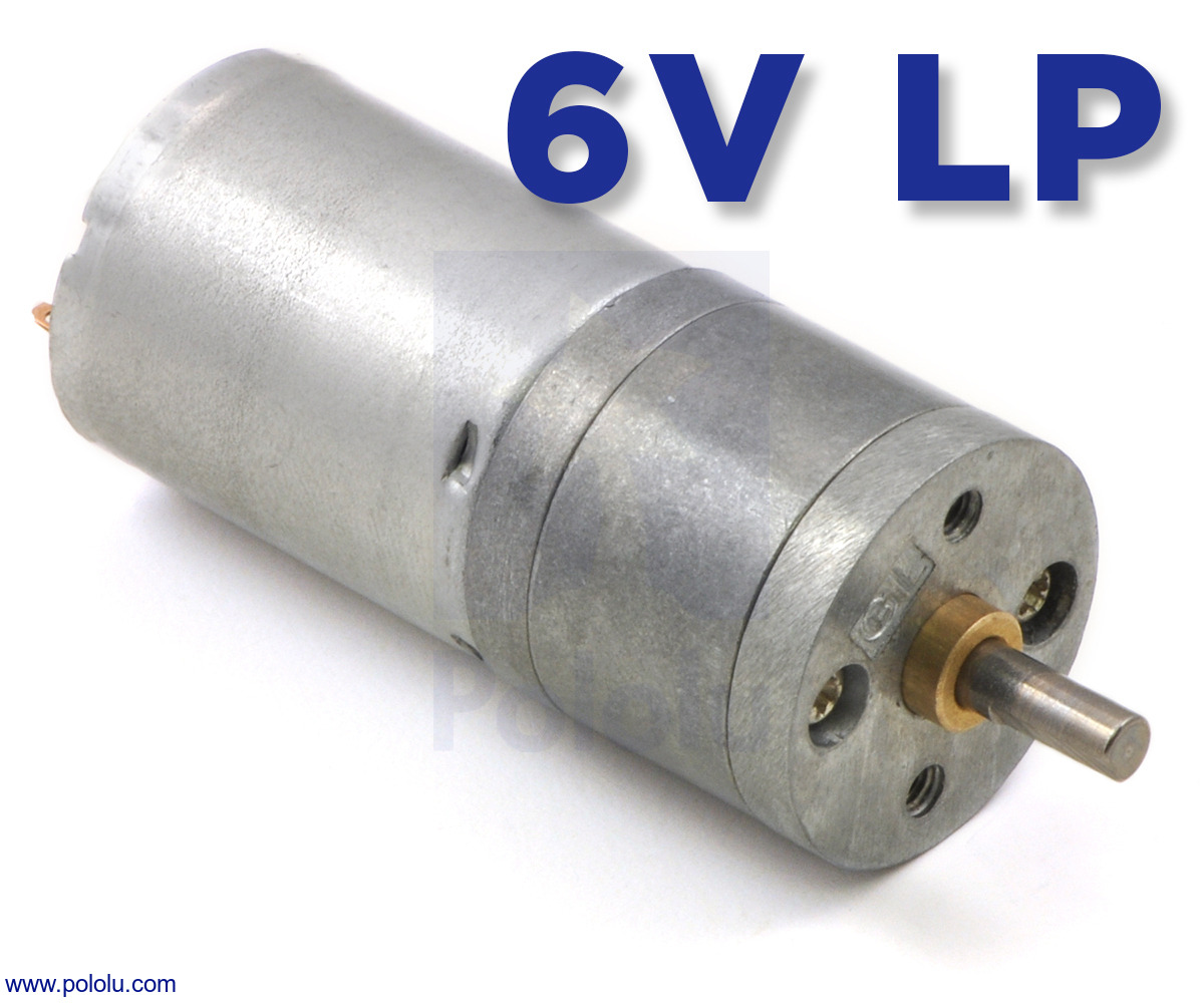 Pololu - 6V Low-Power (LP) 25D mm Gearmotors