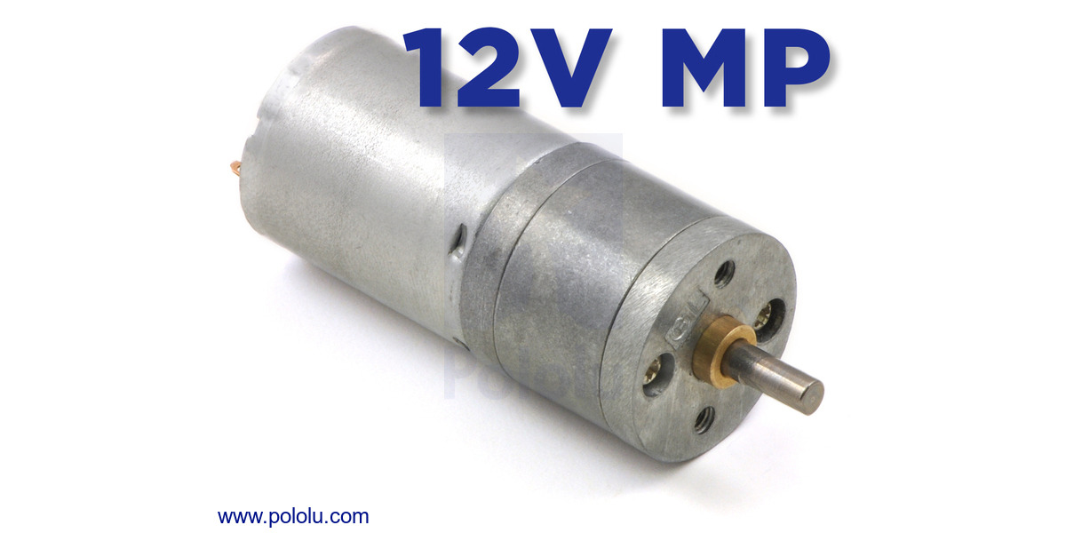 Pololu - 12V Medium-Power (MP) 25D mm Gearmotors