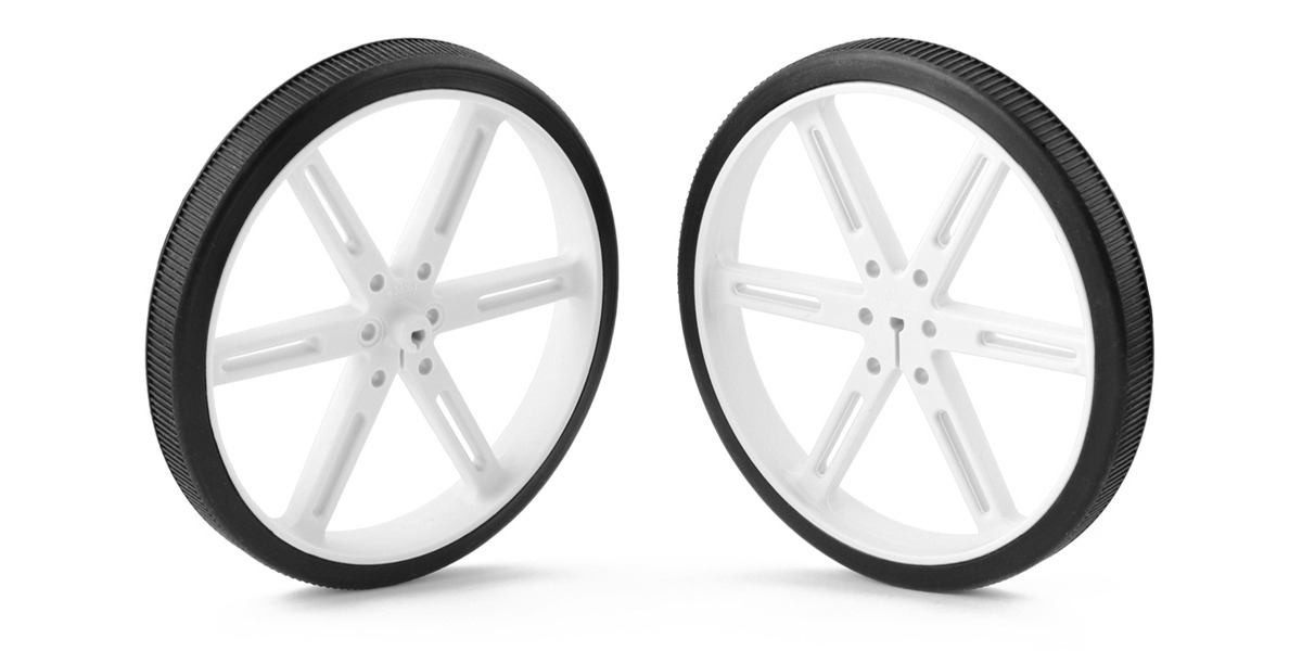 Pololu Wheel 90×10mm Pair - White