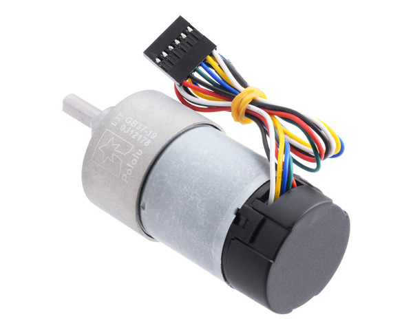 Pololu - 19:1 Metal Gearmotor 37Dx68L mm 12V with 64 CPR Encoder ...