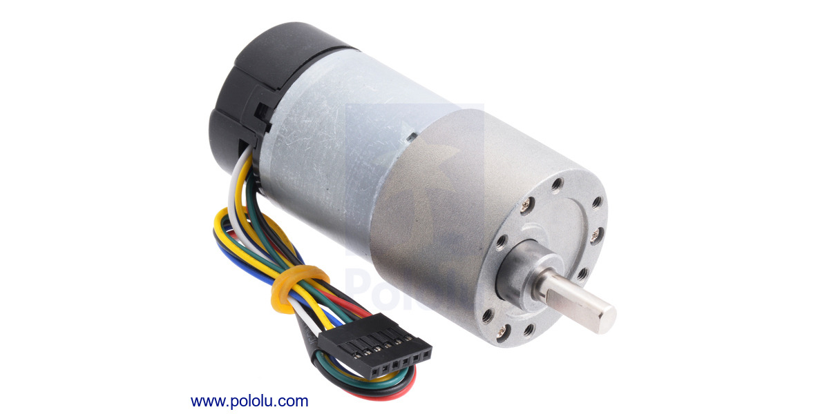 Pololu - 150:1 Metal Gearmotor 37Dx73L mm with 64 CPR Encoder (Helical ...