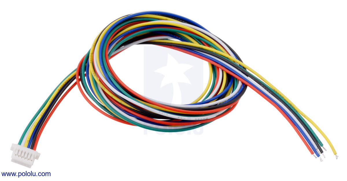 Pololu - JST SH-Style Cable for Micro Metal Gearmotor Encoders, 6-Pin ...