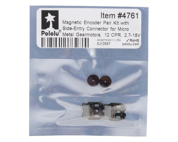 Pololu - Magnetic Encoder Pair Kit with Side-Entry Connector for Micro ...
