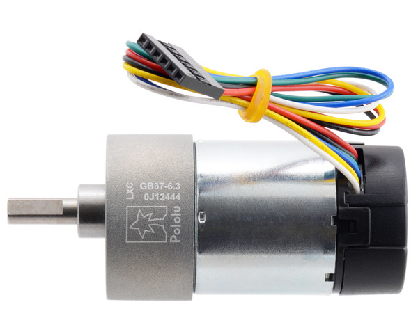 Pololu - 6.3:1 Metal Gearmotor 37Dx65L mm 24V with 64 CPR Encoder ...