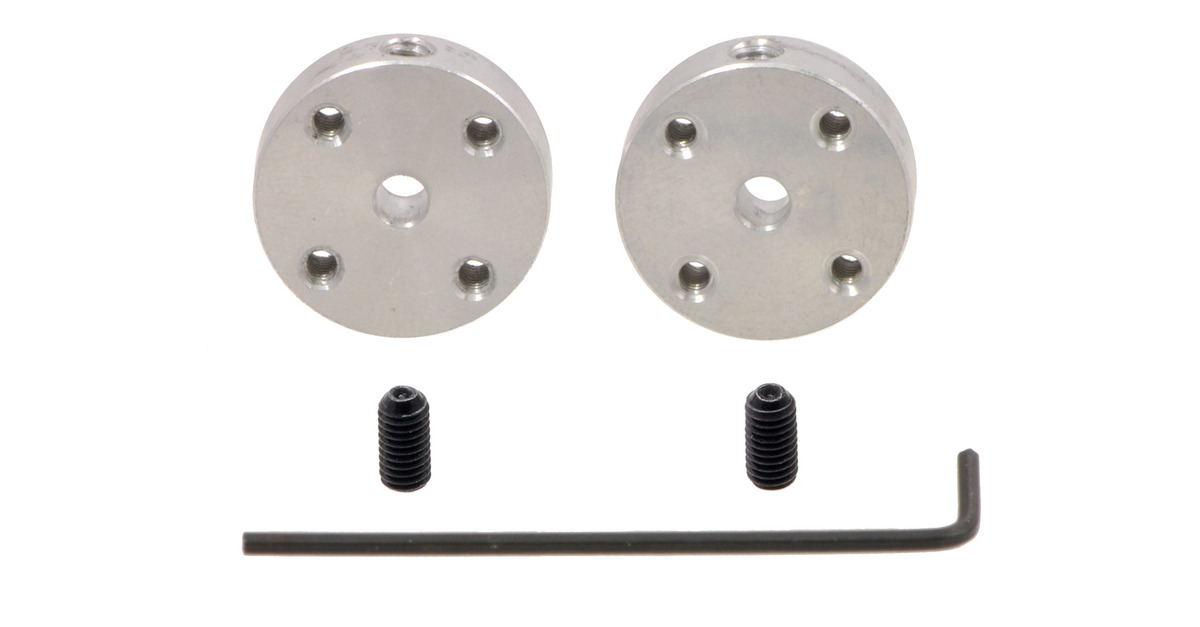 Pololu Universal Aluminum Mounting Hub for 3mm Shaft, #4-40 Holes (2-Pack)