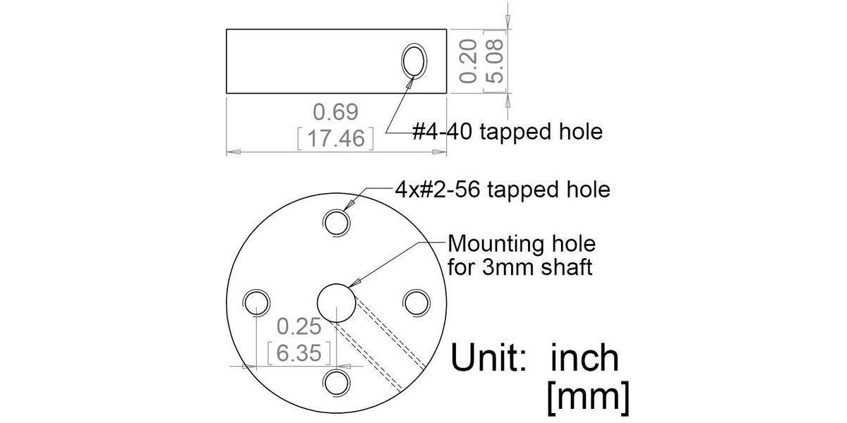 Pololu - Mechanical drawing for Pololu product #1079 (universal ...