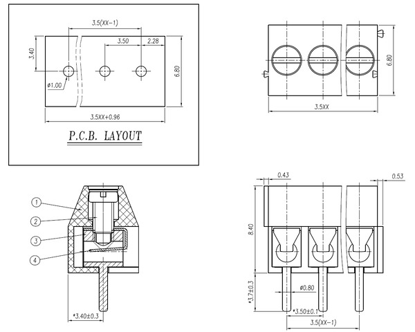 Terminal Block 2Pin 5mm Pitch - Most Electronics