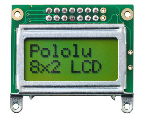 Pololu - 8x2 Character LCD - Silver Bezel (Parallel Interface)