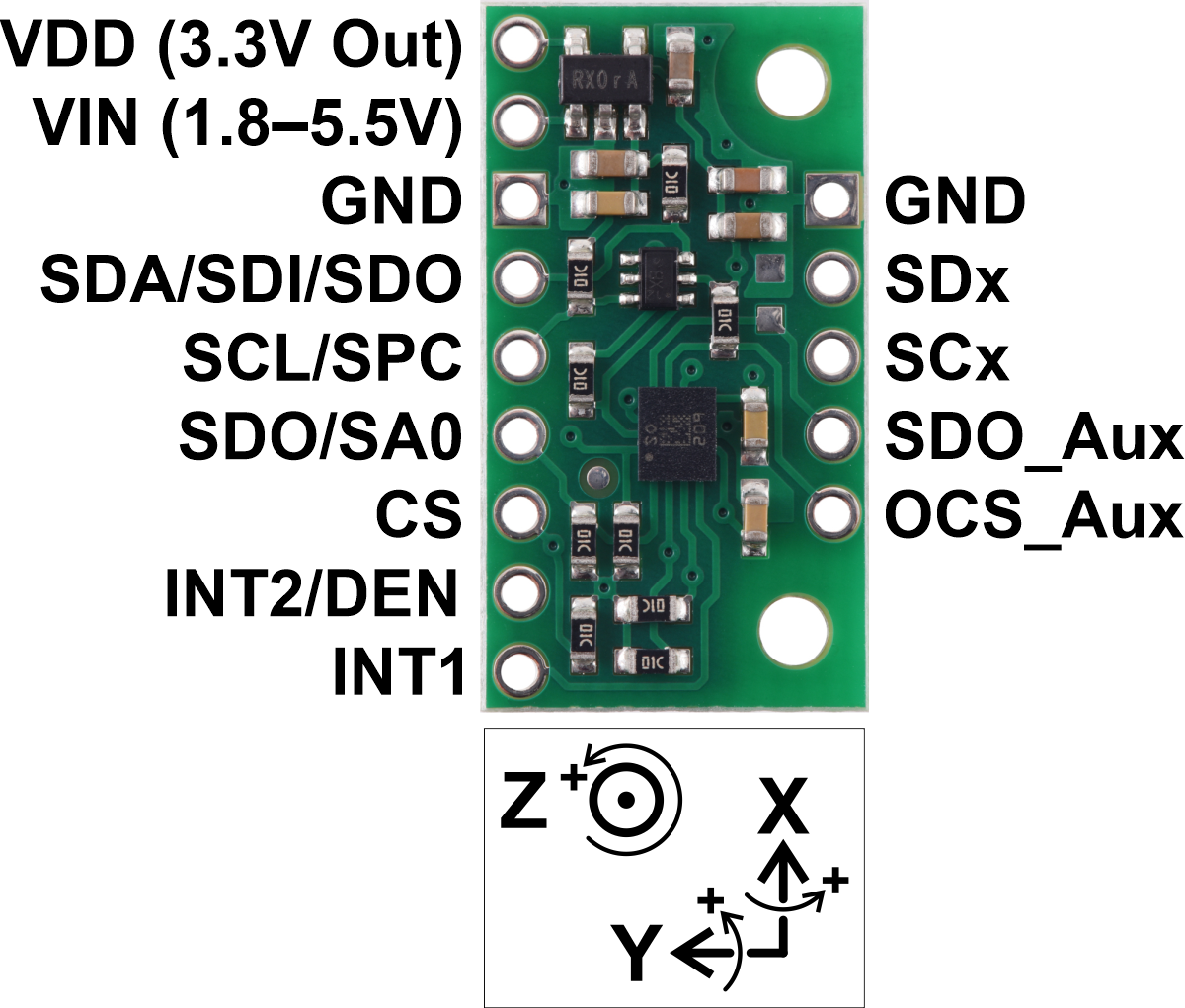Pololu LSM6DSO 3D Accelerometer And Gyro Carrier With Voltage Regulator Pololu LSM6DSO 3D Accelerometer And Gyro Carrier With Voltage Regulator