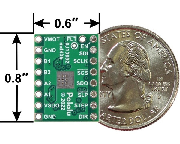 DRV8434S SPI Stepper Motor Driver Carrier, 2A Max. Current Limit | Buy ...