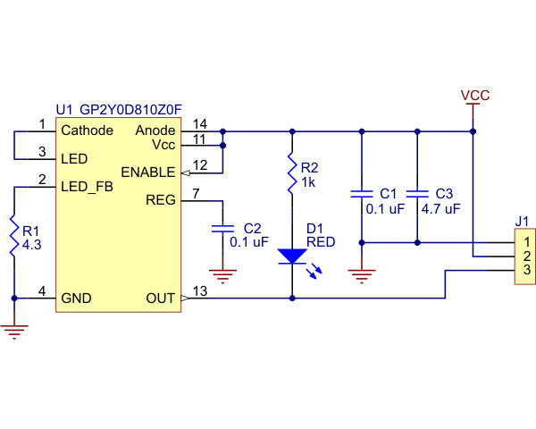 Pololu Carrier with Sharp GP2Y0D805Z0F Digital Distance Sensor 5cm ...