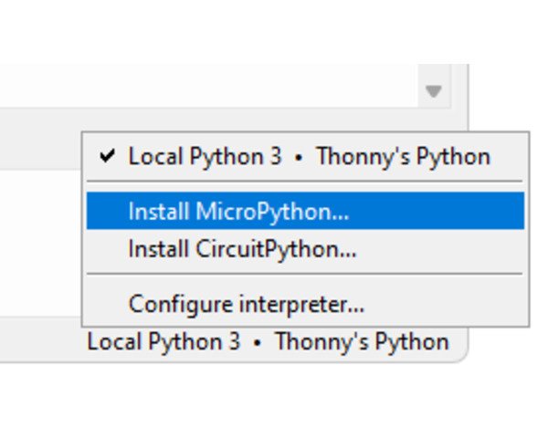Pololu - 5.3. Using the Thonny editor