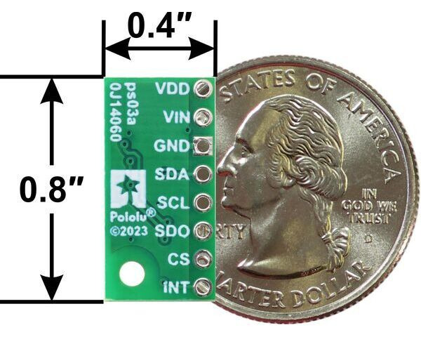 LPS22DF Pressure/Altitude Sensor Carrier with Voltage Regulator | Buy ...