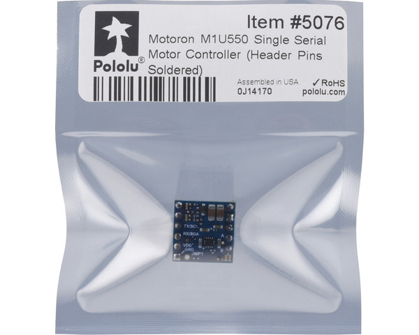 Pololu - Motoron M1U550 Single Serial Motor Controller (Header Pins ...