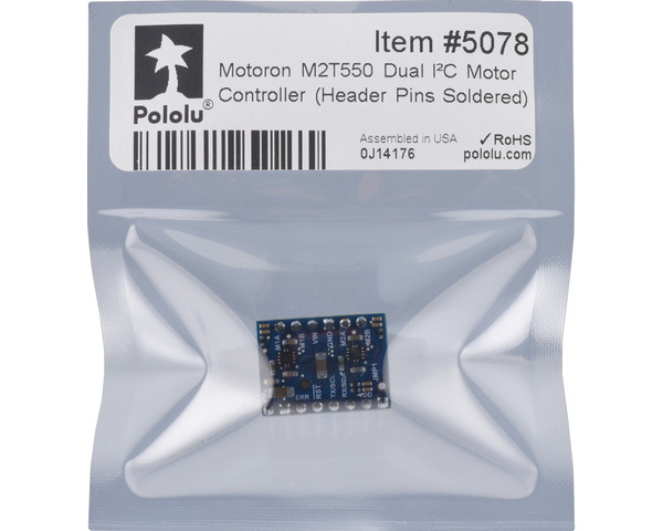 Pololu - Motoron M2T550 Dual I²C Motor Controller (Header Pins Soldered)