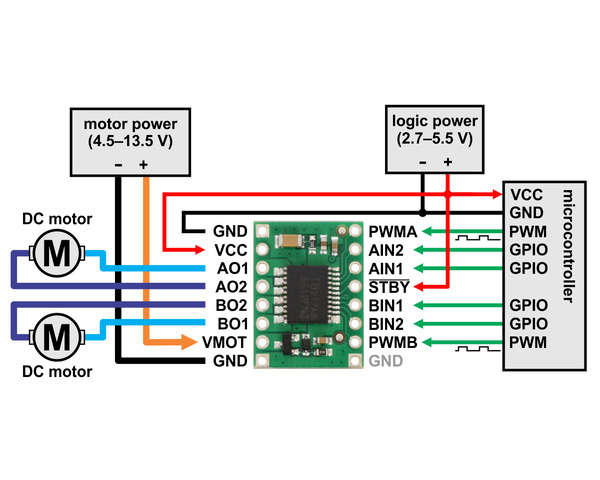 Pololu Tb6612fng Dual Motor Driver Carrier 