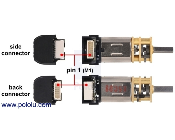 Pololu - 1000:1 Micro Metal Gearmotor HP 6V with 12 CPR Encoder, Back ...