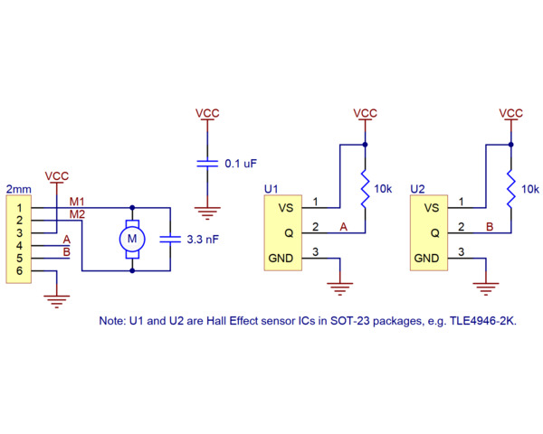 Pololu 751 Micro Metal Gearmotor Hpcb 6v With 12 Cpr Encoder Side