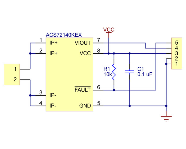 Pololu - ACS71240KEXBLT-010B3 Current Sensor Carrier -10A to +10A, 3.3V