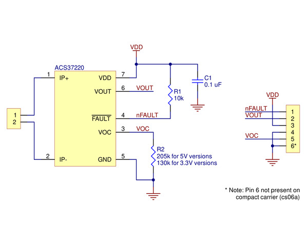 Pololu - ACS37220LEZATR-150B3 Current Sensor Large Carrier -150A to ...