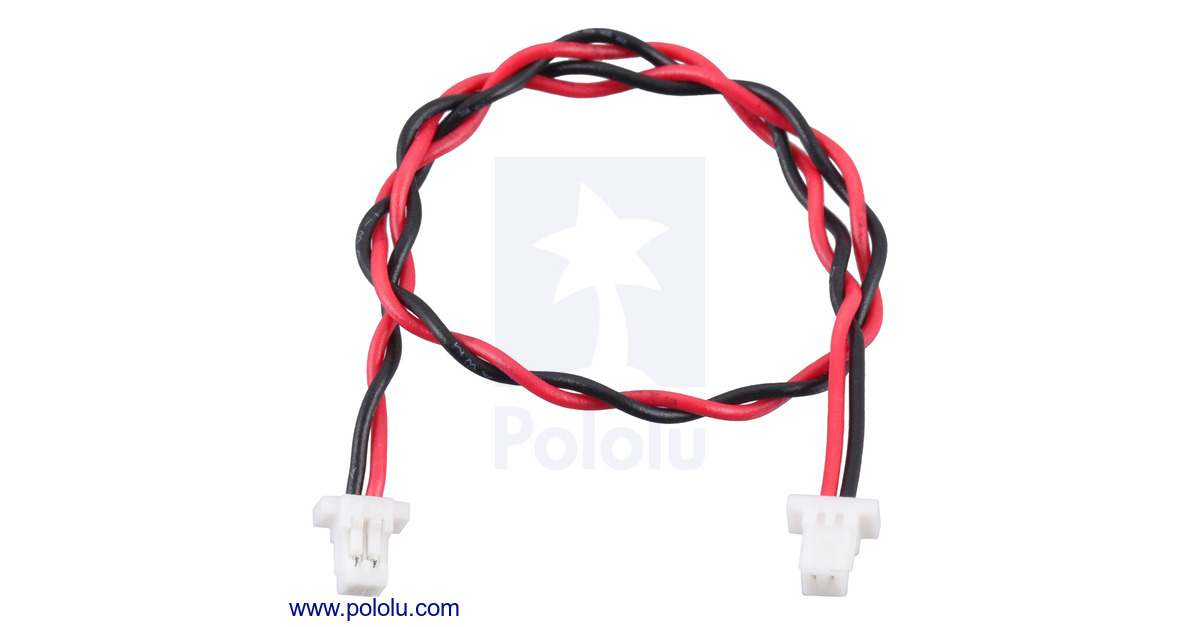 Pololu - JST SH-Style Cable, 2-Pin, Female-Female, 16cm