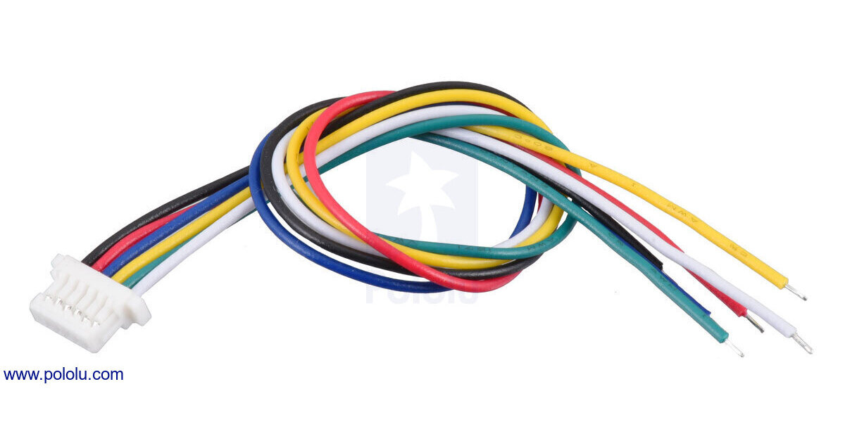 Pololu - JST SH-Style Cable, 6-Pin, Single-Ended Female, 12cm