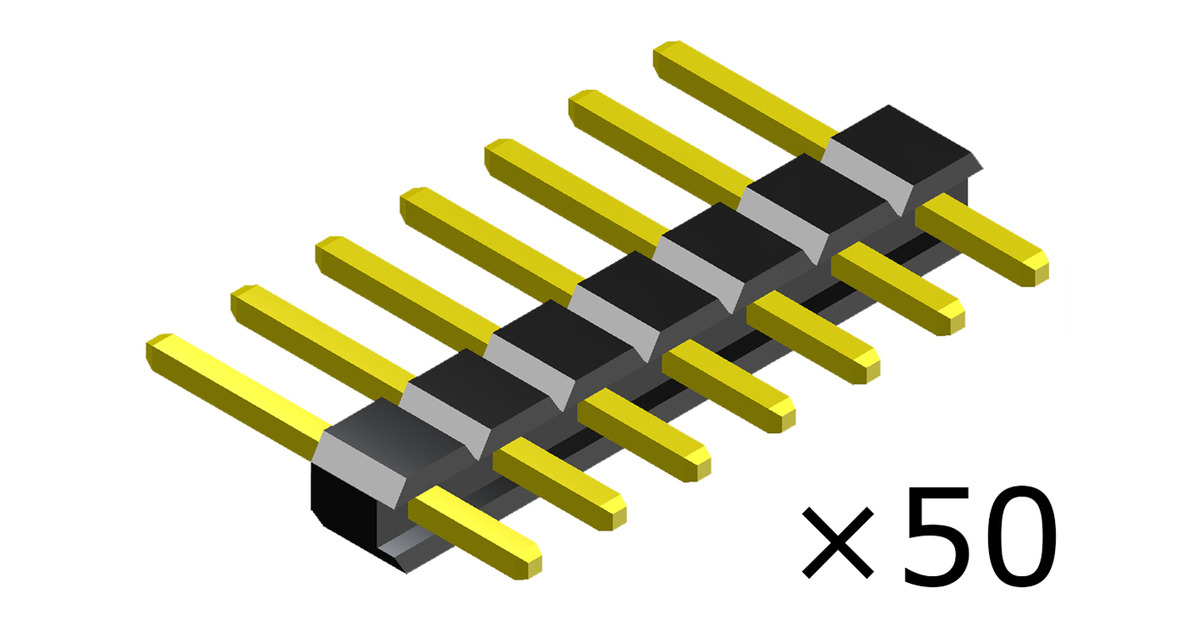Pololu - 0.100″ (2.54 mm) Breakaway Male Header: 1×7-Pin, Straight ...