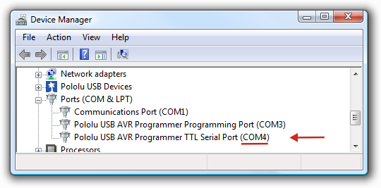 Pololu - 6. Communicating via the USB-to-TTL-Serial Adapter