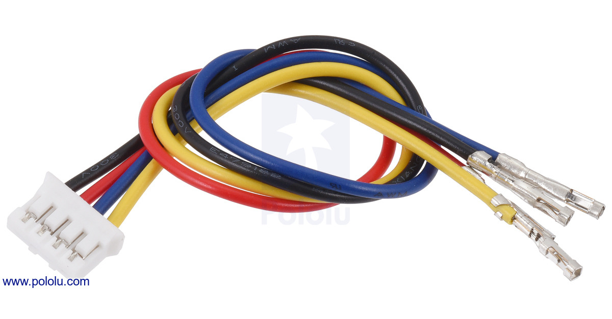 Pololu - JST PH-Style Cable with Female Pins for 0.1" Housings, 4-Pin, 12cm
