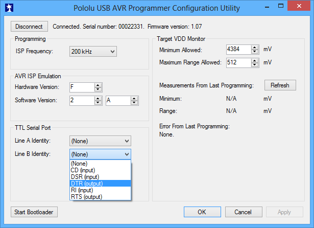 Pololu - 6.a. Communicating via the Serial Control Lines