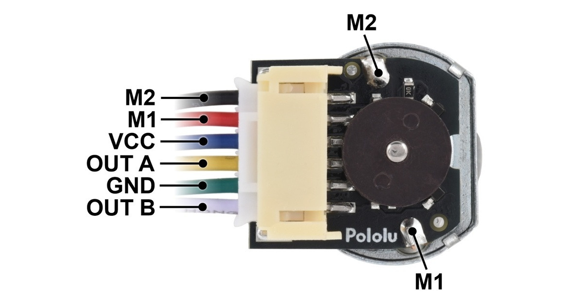 Pololu - New encoders with connectors for 20D mm metal gearmotors