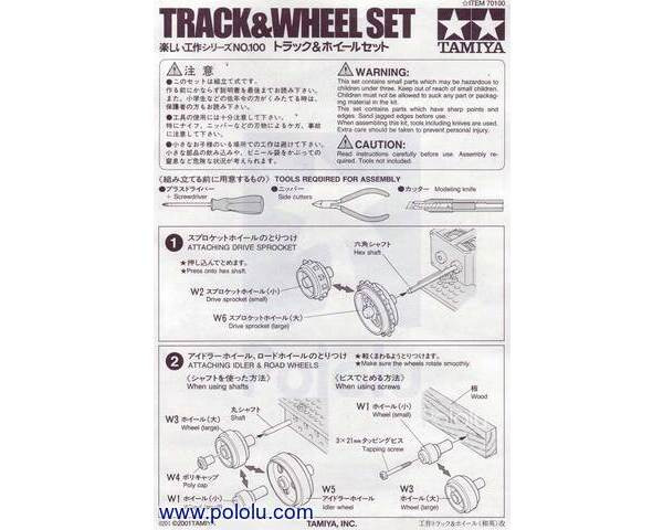 Pololu - Tamiya 70100 Track and Wheel Set