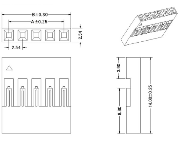 8-pin Crimp Connector Housing | Makers Electronics