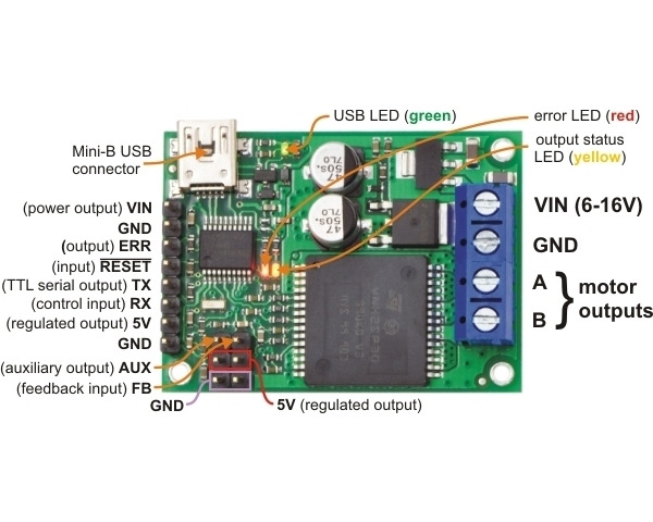 Pololu - 1.a. Module Pinout and Components