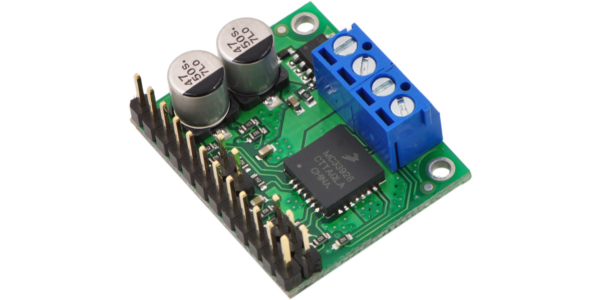 Pololu - MC33926 motor driver carrier with included hardware soldered in.