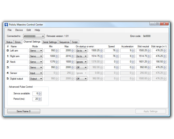 Pololu Maestro Servo Controller User’s Guide