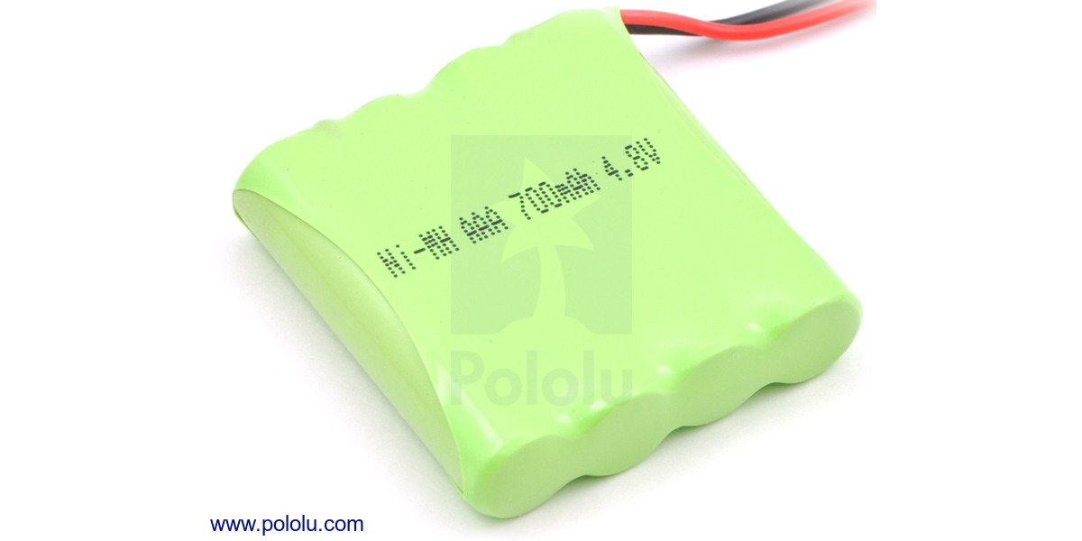 Pololu - Rechargeable NiMH Battery Pack: 4.8 V, 700 mAh, 4x1 AAA Cells