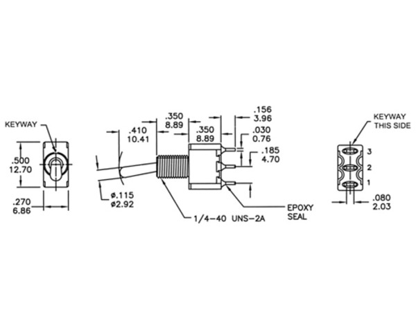 Toggle Switch: 3-Pin, SPDT, 5A | Buy in Australia | POLOLU-1407 ...