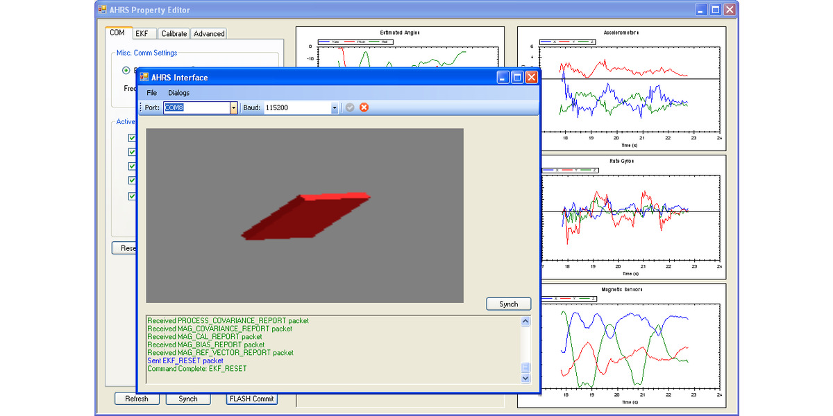 Pololu - AHRS Interface PC software for the CHR-6dm AHRS IMU.