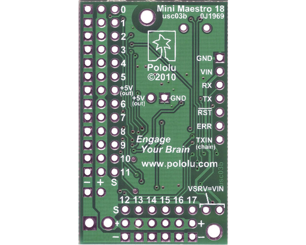 Pololu - Mini Maestro 12-Channel USB Servo Controller (Assembled)