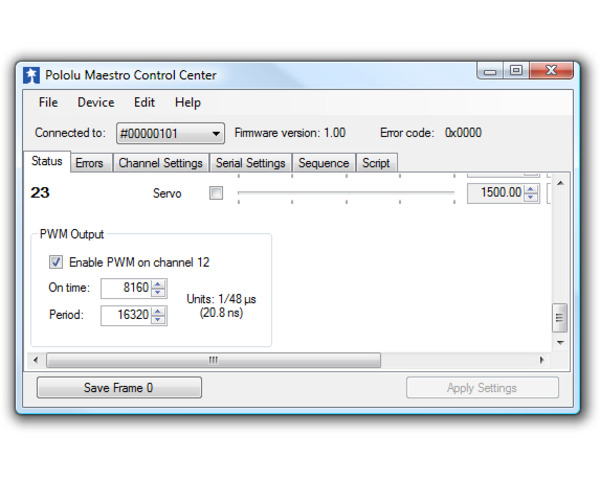 Pololu Maestro Servo Controller User’s Guide