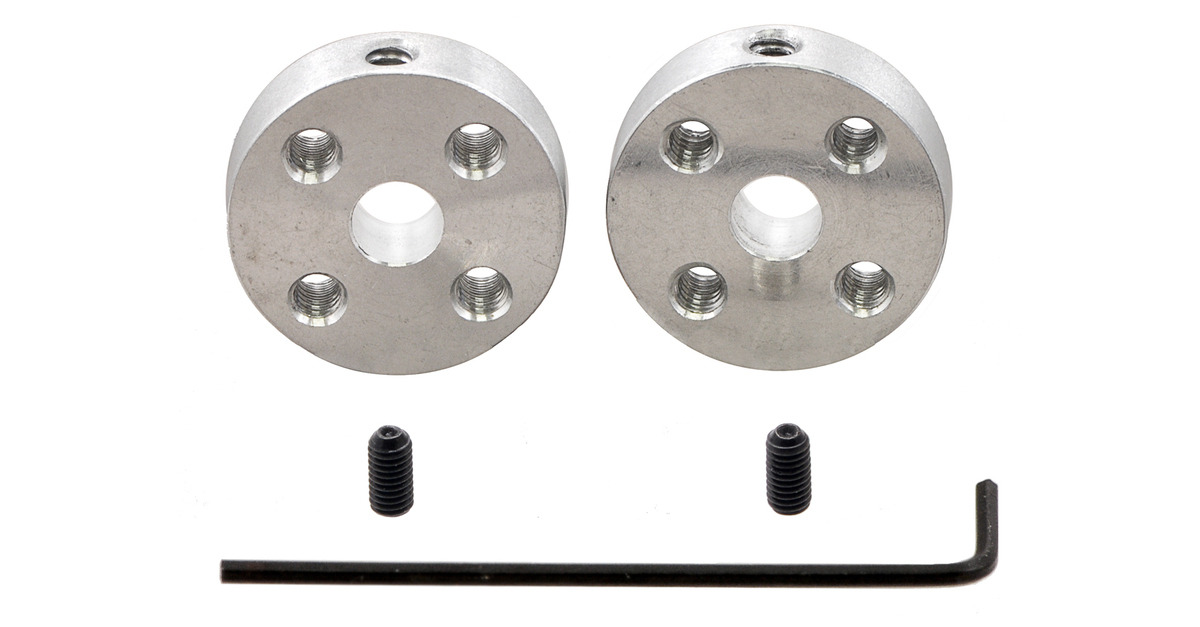 Pololu Universal Aluminum Mounting Hub for 5mm Shaft, #4-40 Holes (2-Pack)