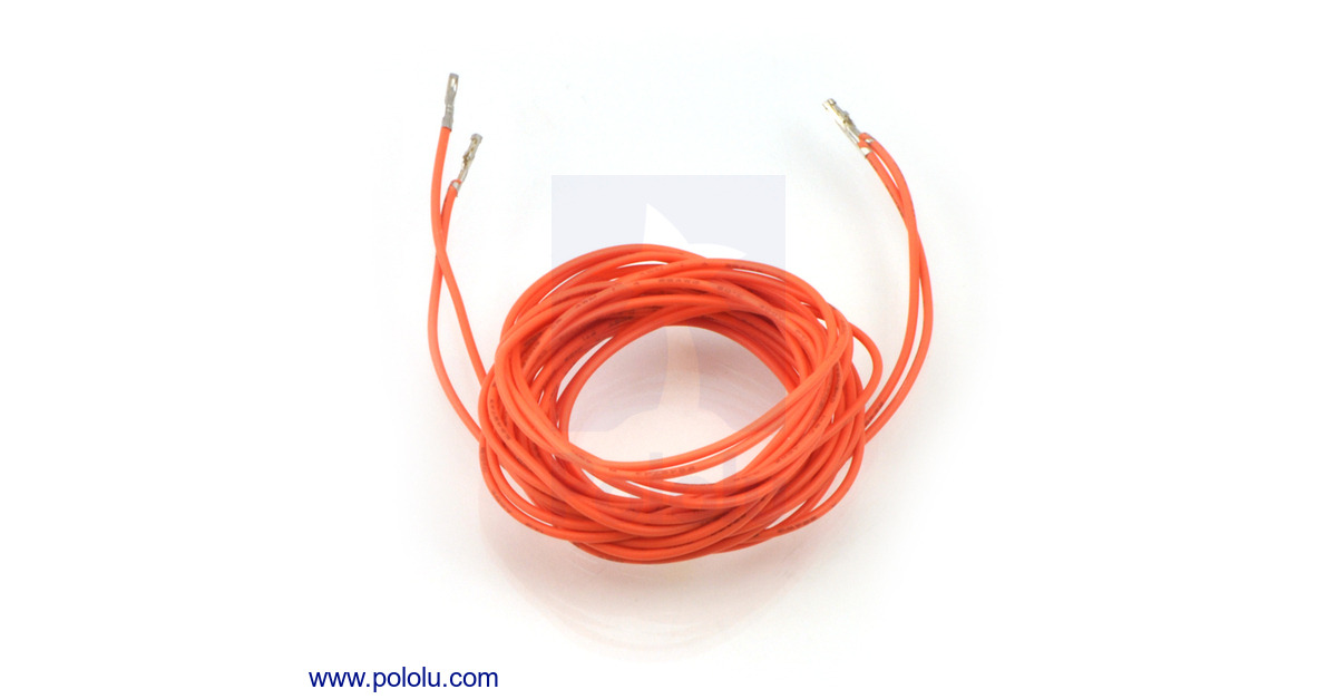 Pololu - Wires with Pre-Crimped Terminals 2-Pack F-F 60" Orange