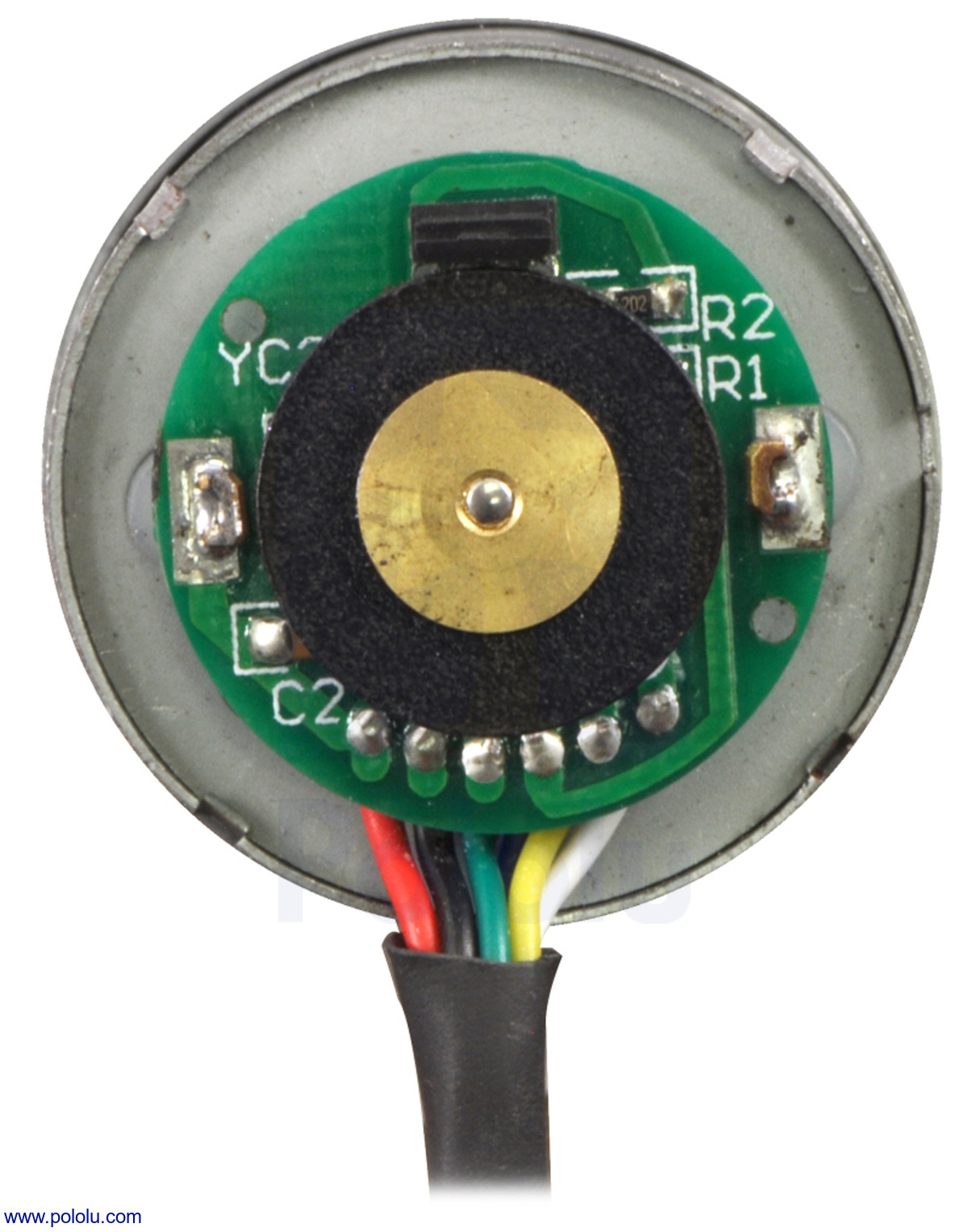 Pololu - 37D mm metal gearmotor with 64 CPR encoder (no end cap).