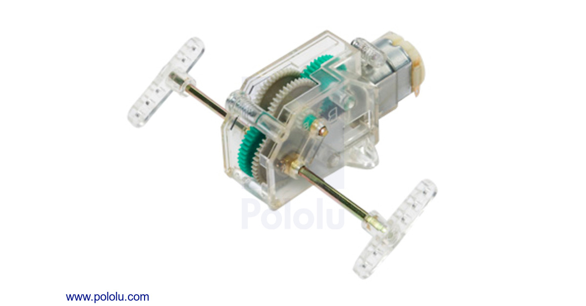 Pololu - Tamiya 89916 4-Speed Crank-Axle Gearbox Kit - Clear