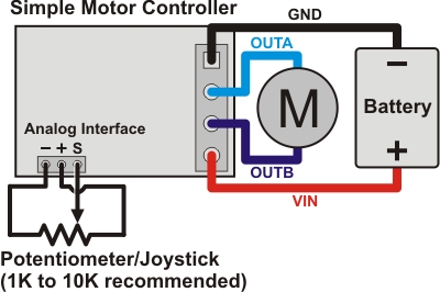Pololu - 4.4. Connecting a Potentiometer or Analog Joystick