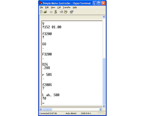 Pololu - 6.3.1. ASCII Command Reference